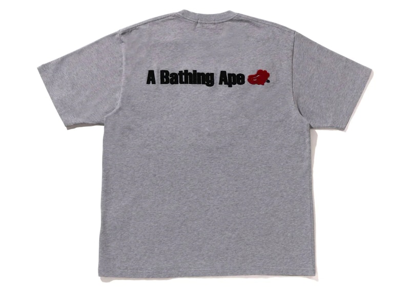 BAPE Circular Ape Head Relaxed Fit Tee Grey - SS24 - US