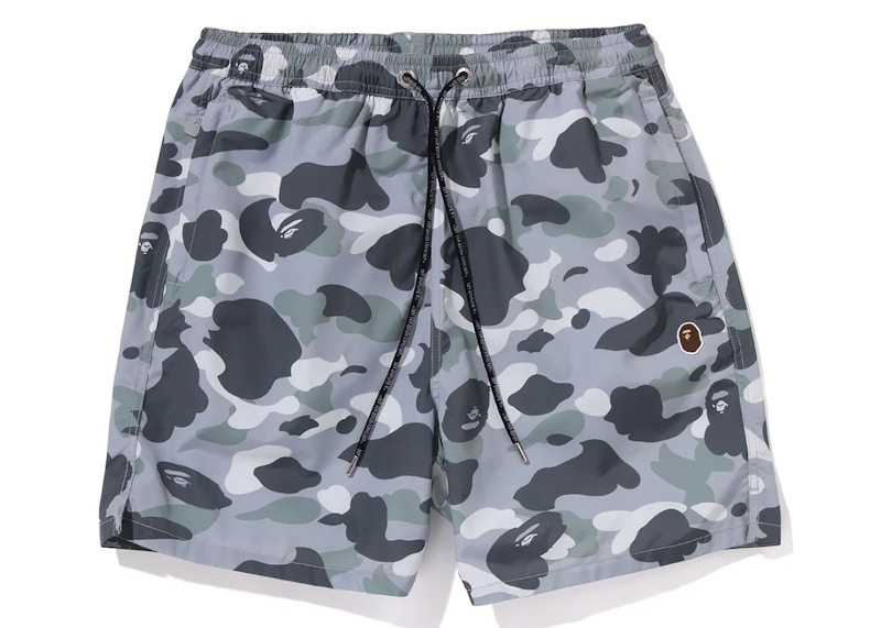 BAPE City Camo Ape Head One Point Beach Shorts Gray Men's - SS24 - US
