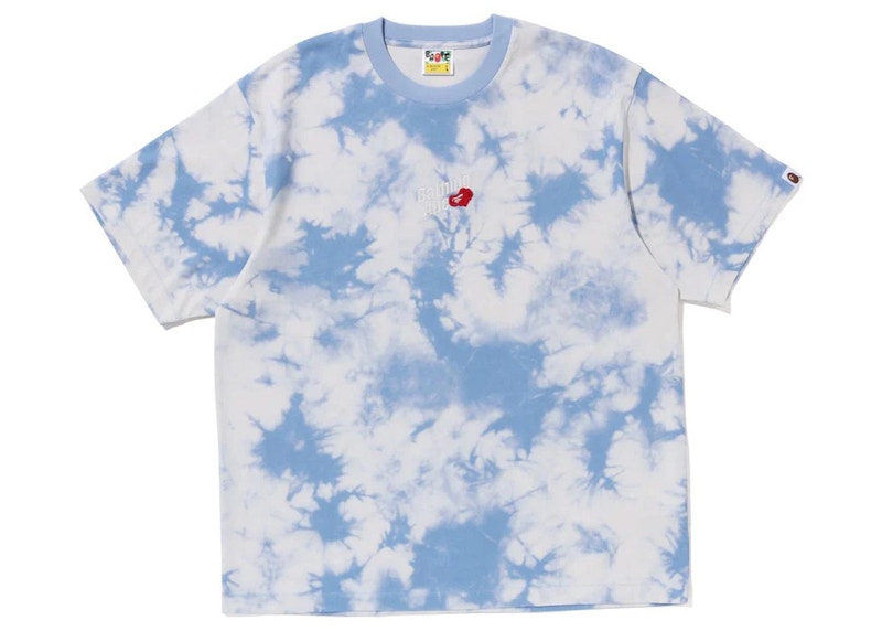 BAPE Cloud Head Bleach Dye Tee Blue - SS23 Men's - US