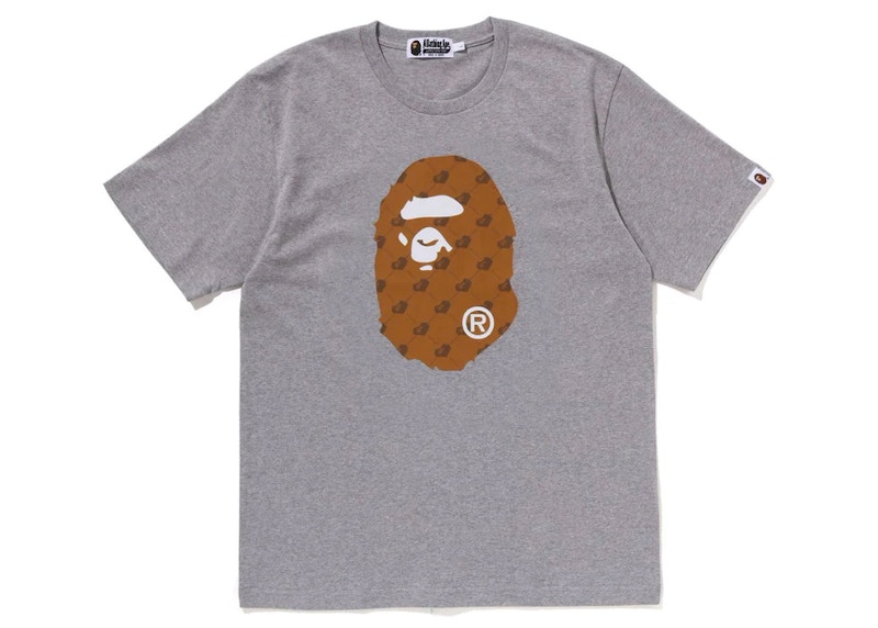 BAPE Cloud Head Monogram Big Ape Head Tee Gray Men's - SS23 - US