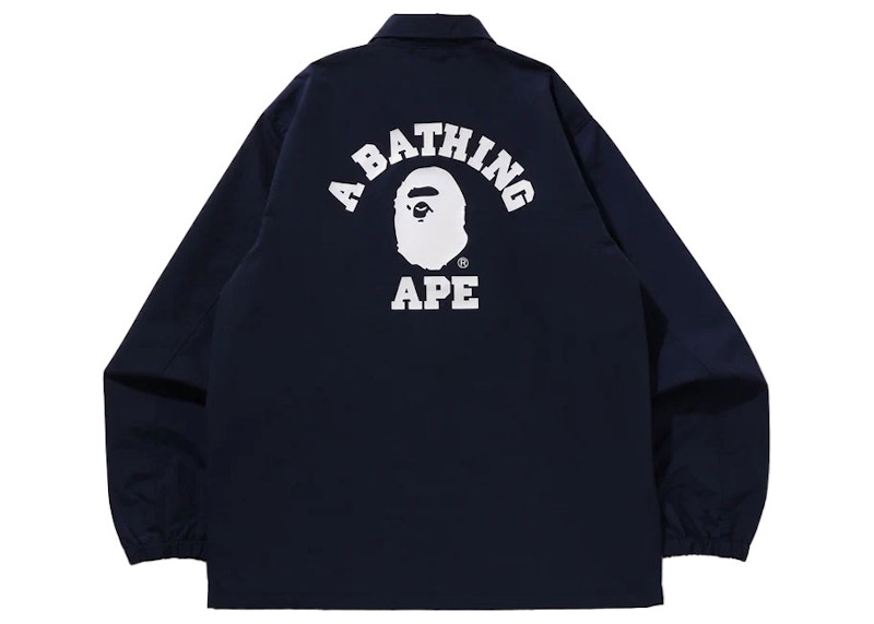 BAPE College Coach Jacket (SS23) Navy Men's - SS23 - US