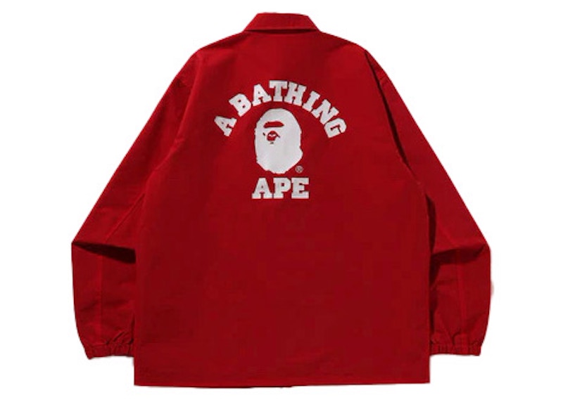 BAPE College Coach Jacket (SS23) Red Men's - SS23 - US