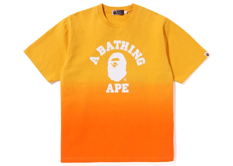 BAPE College Gradation Relaxed Fit Tee Orange Men's - SS23 - US
