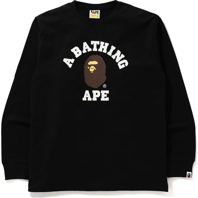BAPE College L/S Tee (FW20) Black Men's - FW20 - US
