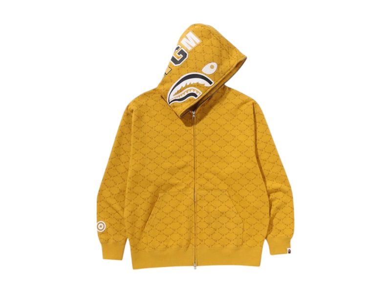 Sudadera con capucha BAPE College Monogram Relaxed Fit Shark Full Zip ...