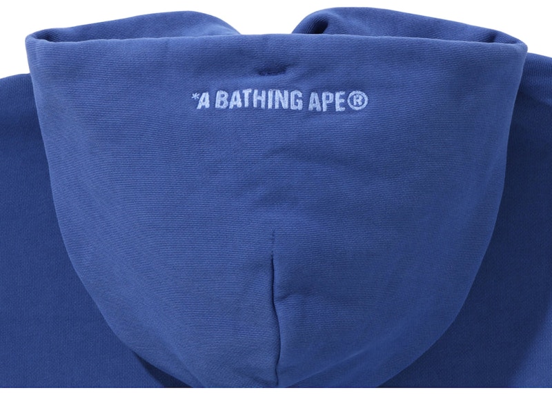 BAPE College Overdye Pullover Hoodie Blue Men's - FW23 - US