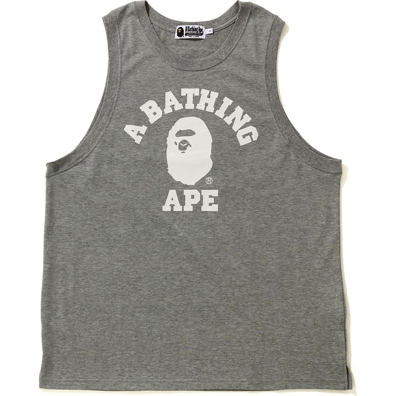 BAPE College Tank Top Gray - SS20 - US