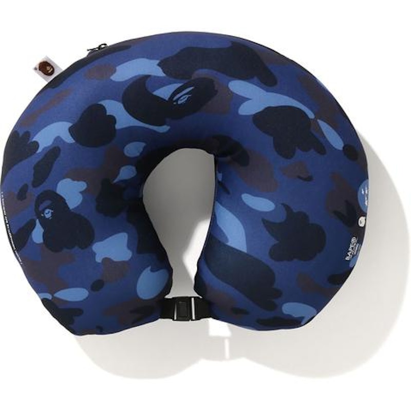 BAPE Color Camo 2Way Neck Pillow Navy - FW20