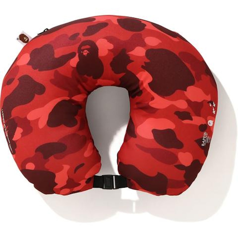 BAPE Color Camo 2Way Neck Pillow Red Men's - FW20 - US