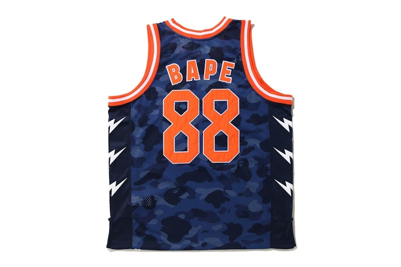 BAPE Color Camo Basketball Tank Top (SS20) Navy Men's - SS20 - US