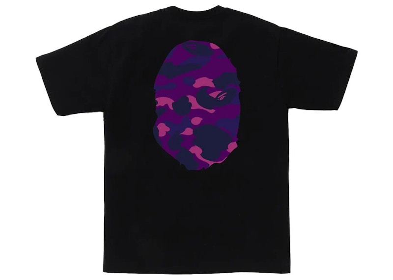BAPE Color Camo Big Ape Head Tee Black/Purple Men's - Permanent ...