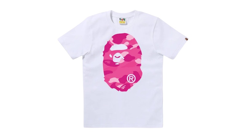 BAPE Color Camo Big Ape Head Tee White Pink Men's - SS25 - US