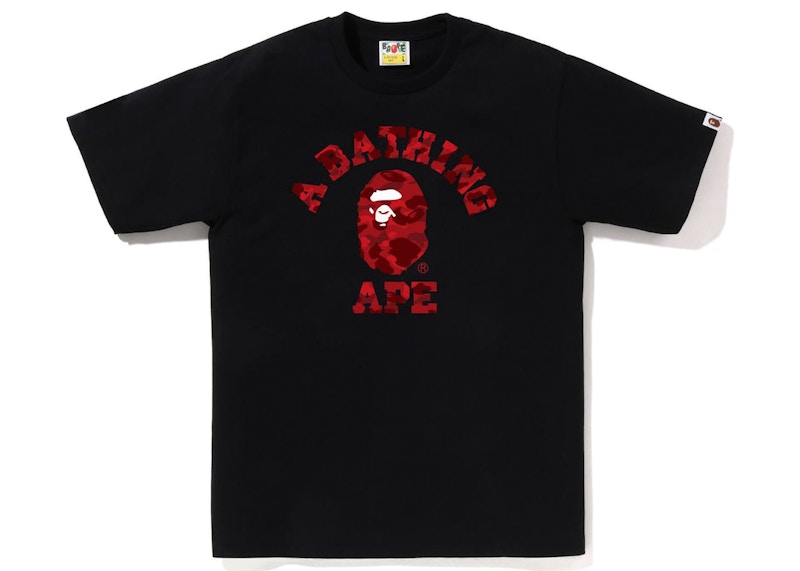 BAPE Color Camo College Tee (SS23) Black Red - SS23 - GB