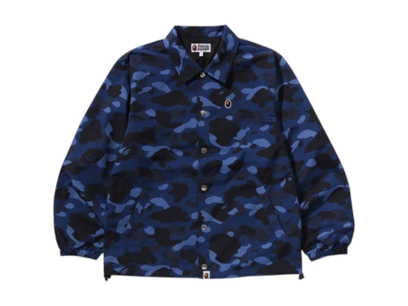 BAPE Color Camo One Point Coach Jacket Navy Men's - SS25 - US
