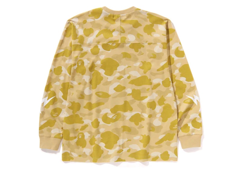 BAPE Color Camo Relaxed Fit L/S Tee Yellow Men's - SS24 - US