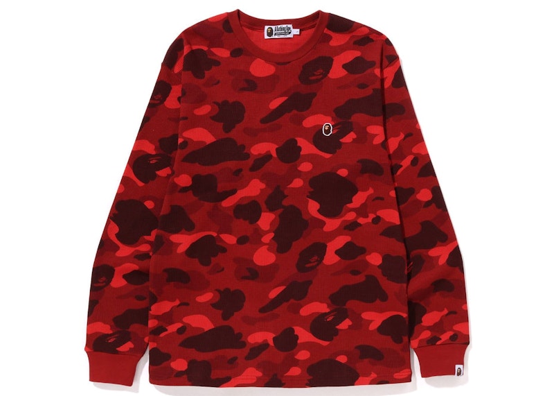 BAPE Color Camo Thermal L/S Tee (SS23) Red - SS23 - GB