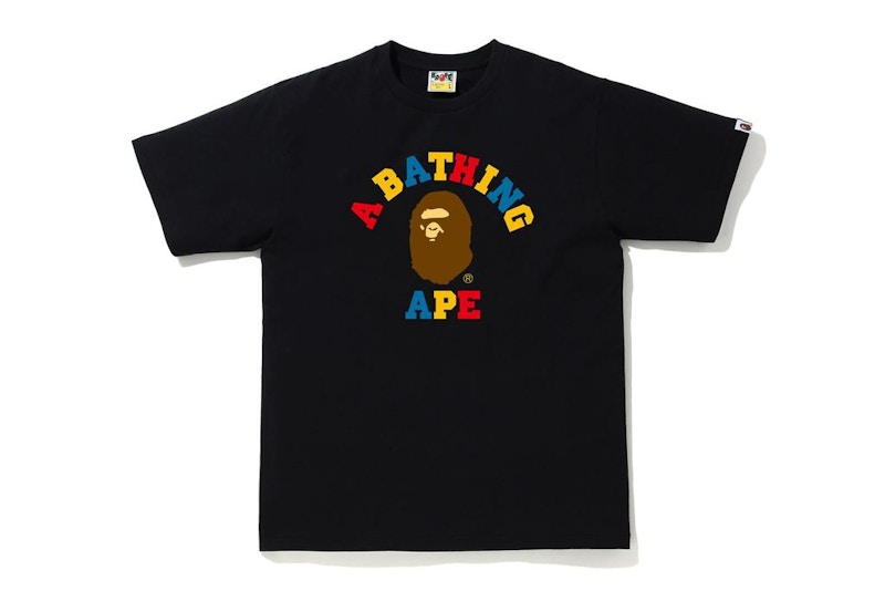 BAPE Colors College Tee Black/Multi Men's - FW20 - US
