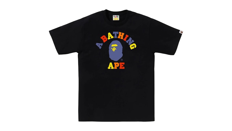 BAPE Colors College Tee Tee Black Men's - SS25 - US