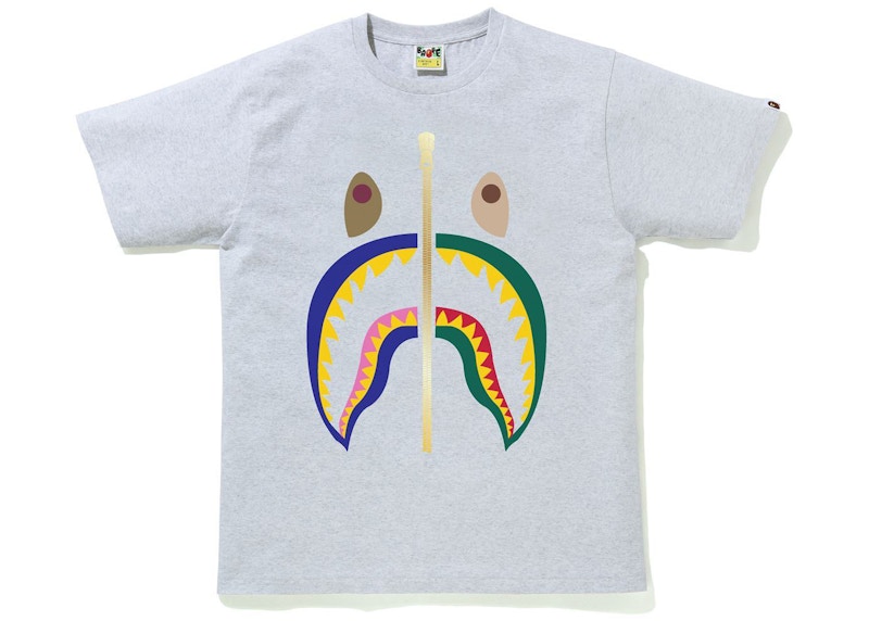 BAPE Colors Shark Tee Grey - SS21