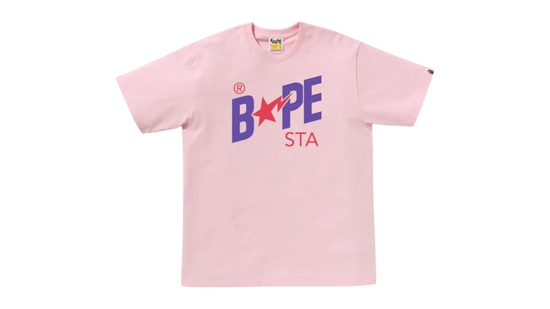 BAPE Colors Sta Tee Tee Pink Men's - SS25 - US