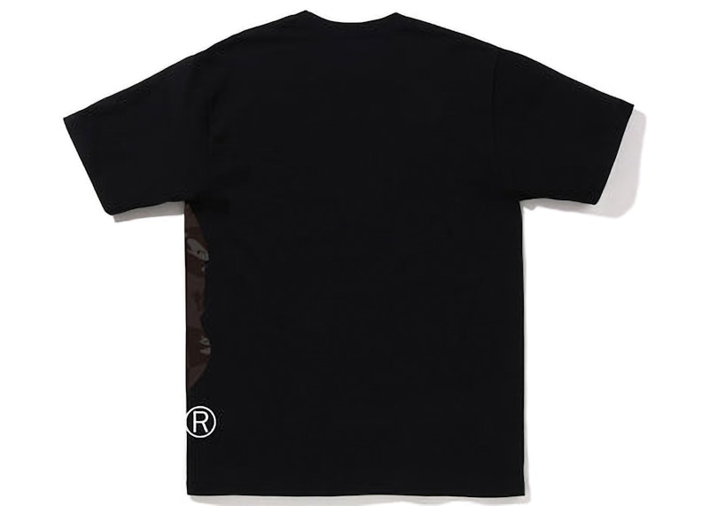 BAPE Distortion Side Big Ape Head Tee Black Black Men's - FW22 - US