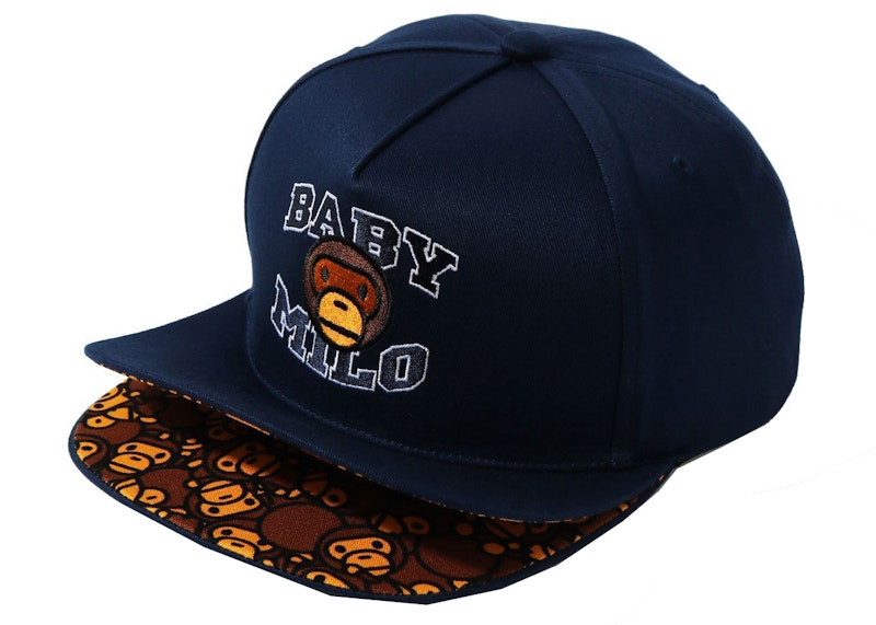 BAPE Double Visor Milo Snapback Cap Navy - FW21 - US