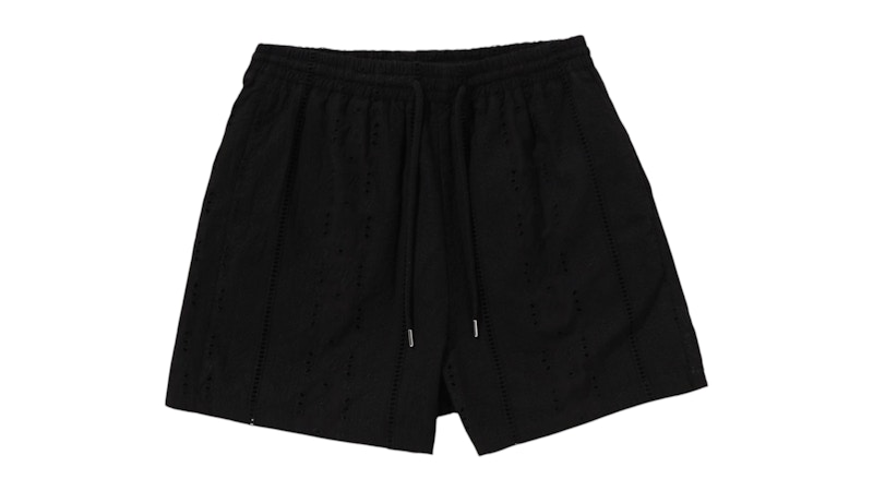 BAPE Embroidery Relaxed Fit Shorts Black Men's - SS25 - US