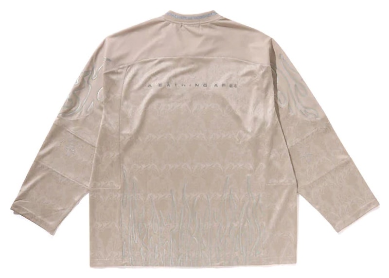 BAPE Flame Football Jersey Beige Men's - SS24 - US