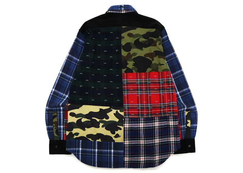 BAPE Flannel Check Multi Pattern Shirt Multi Men's - FW21 - US