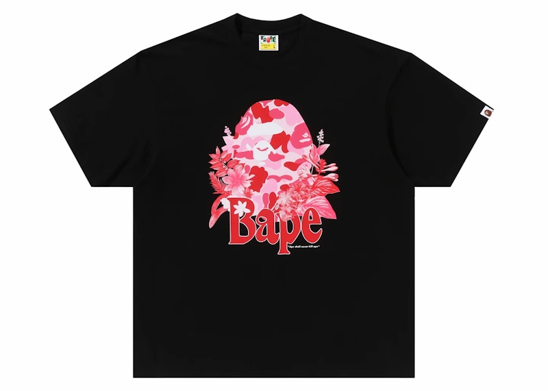 BAPE Flora Big Ape Head Relaxed Fit Tee Black Men's - SS24 - US