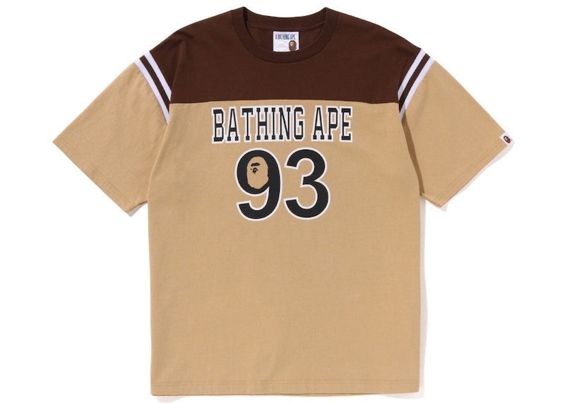 BAPE Football Relaxed Fit Tee Beige Men's - SS23 - US