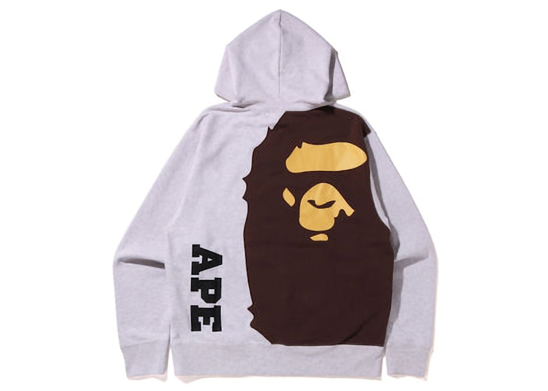 BAPE Giant Ape Head Relaxed Fit Pullover Hoodie Grey Men's - FW22 - US