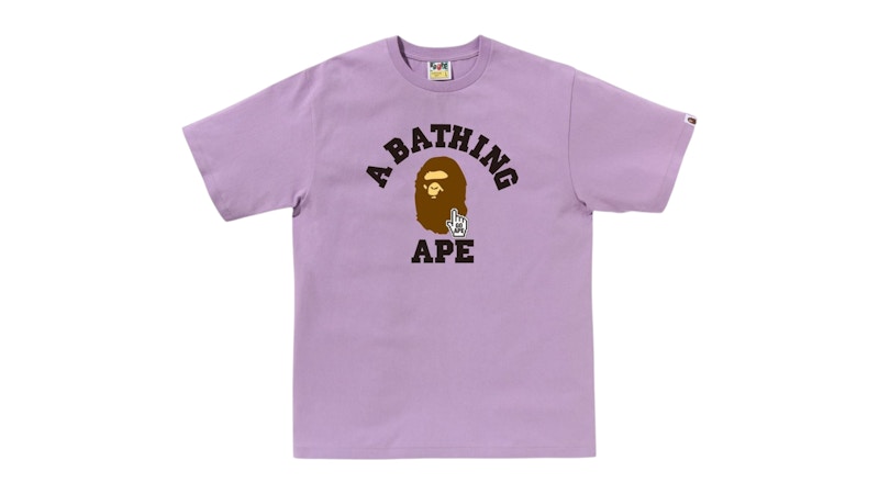 BAPE Go Ape Pointer College Tee Purple Men's - SS24 - US