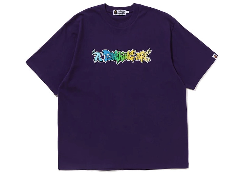 BAPE Graffiti A Bathing Ape Relaxed Fit Tee Purple Men's - SS23 - US