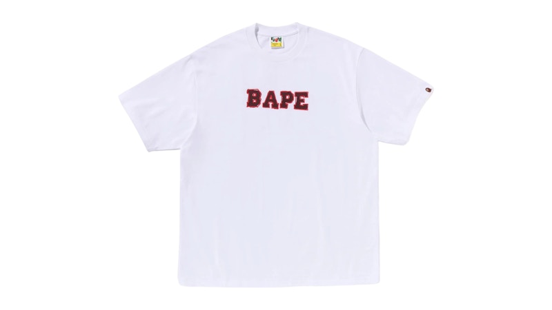 BAPE Hand Draw Logo Relaxed Fit Tee White Men's - FW25 - US