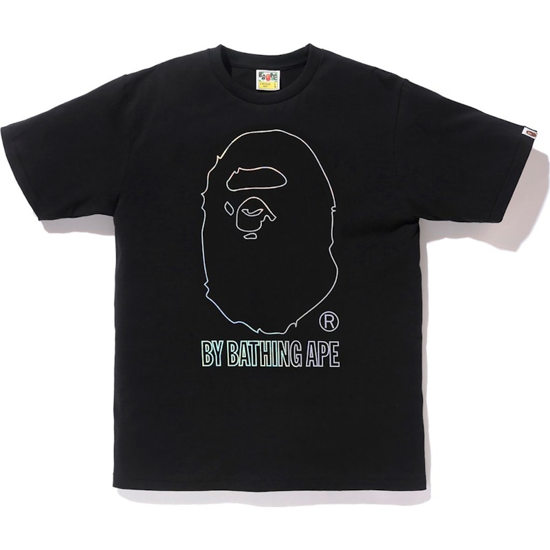BAPE Hologram By Bathing Outline Tee Black Men's - SS19 - US