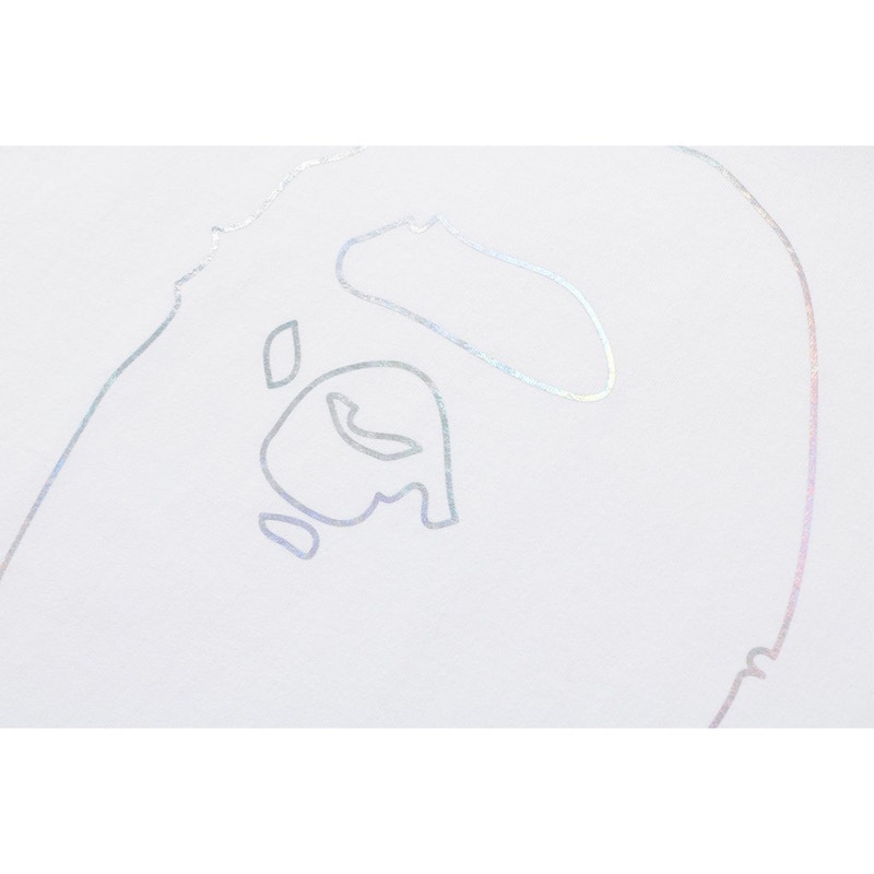 BAPE Hologram By Bathing Outline Tee White - SS19