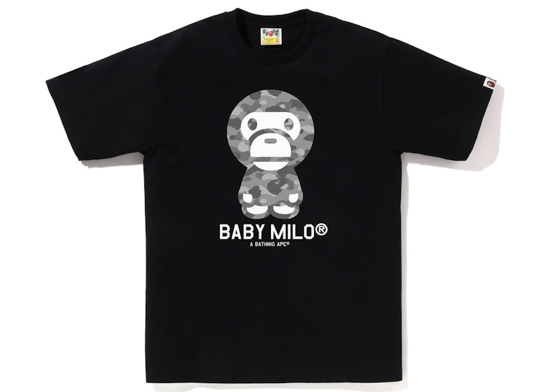 BAPE Honeycomb Camo Baby Milo Tee Black/Grey - SS23 Men's - US