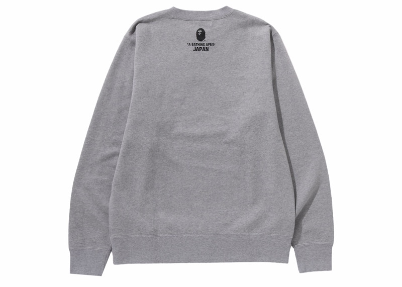 BAPE Japan College Crewneck (FW23) Gray Men's - FW23 - US