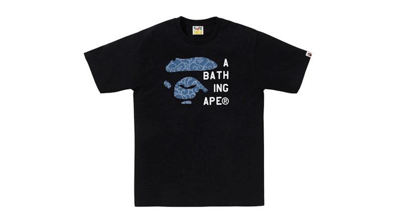 BAPE Japanese Cloud Camo Face Tag Tee Black Men's - FW25 - US
