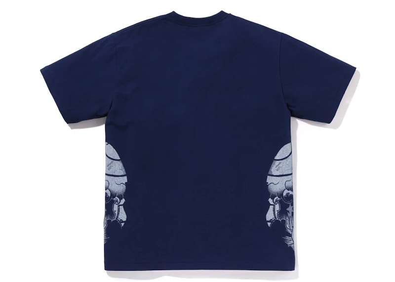 BAPE Japanese Tattoo Side Big Ape Head Tee Navy Men's - SS24 - US