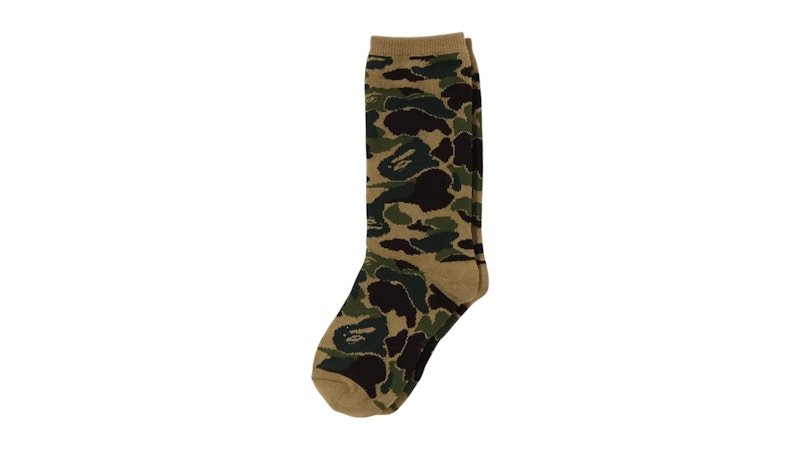 BAPE Kids ABC Camo Socks Green - FW25 - US