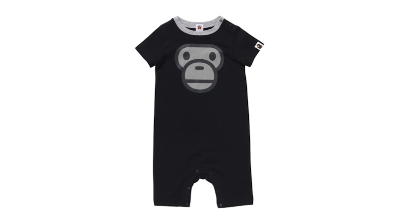 BAPE Kids Milo Face Rompers Black - US