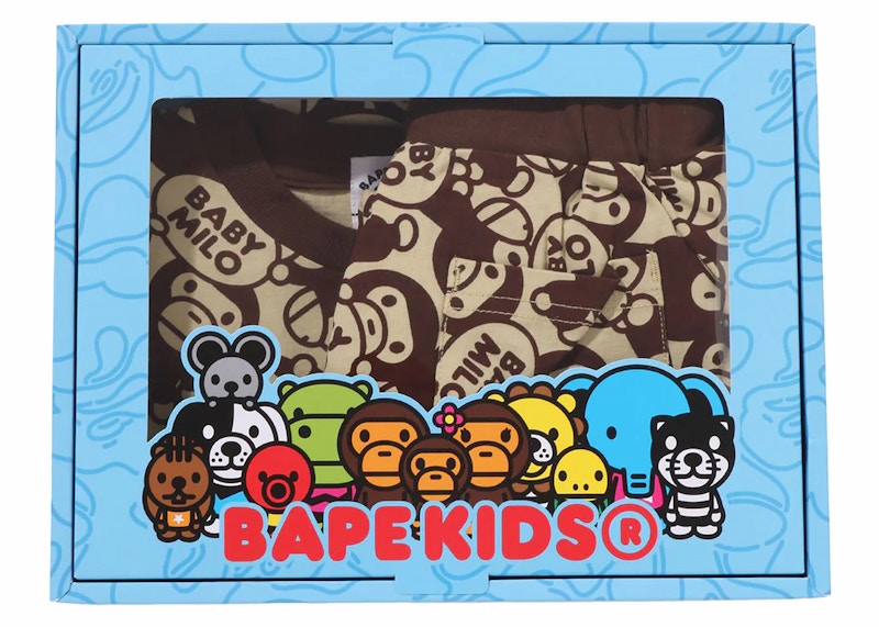 BAPE Kids' Solid Baby Milo Gift Set Brown Kids' - SS24 - US