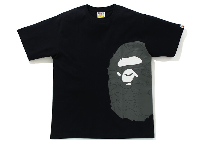 BAPE Line 1st Camo Side Big Ape Head Tee Black/Black Men's - SS21 - US