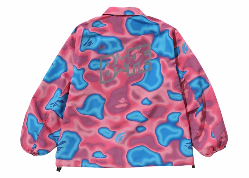 BAPE Liquid Camo Bape Sta Relaxed Fit Coach Jacket Pink Men's - SS24 - US