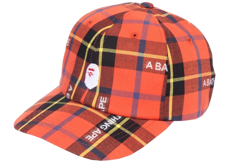 BAPE Logo Check Panel Cap Red - SS22 - US