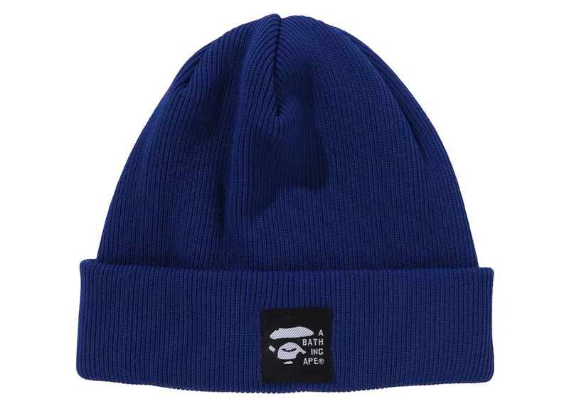 BAPE Logo Knit Cap (FW24) Blue Men's - FW24 - US