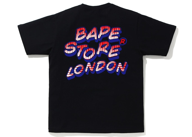 BAPE London Union Jack College Tee Black Men's - SS21 - US