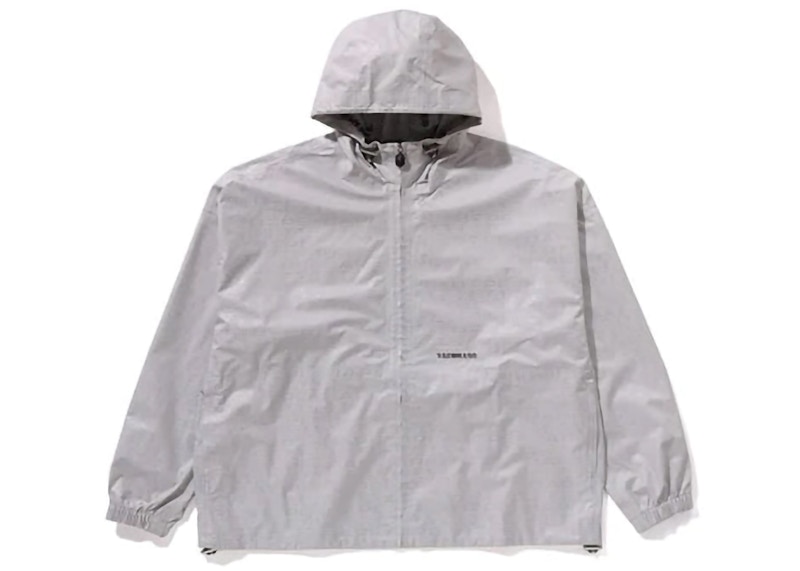 BAPE Lux Sport Pattern Jacquard Nylon Hooded Jacket Gray Men's - FW24 - US
